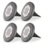 Ellis 4x Solar grondspots - 8 LEDs - 3000K - IP65 - Zwart